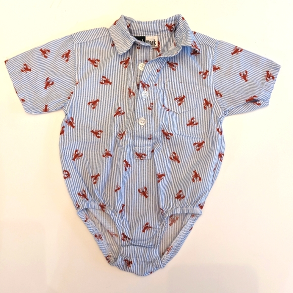 Mick Mack | Shirts & Tops | Infant Lobster Button Down Shirt | Poshmark